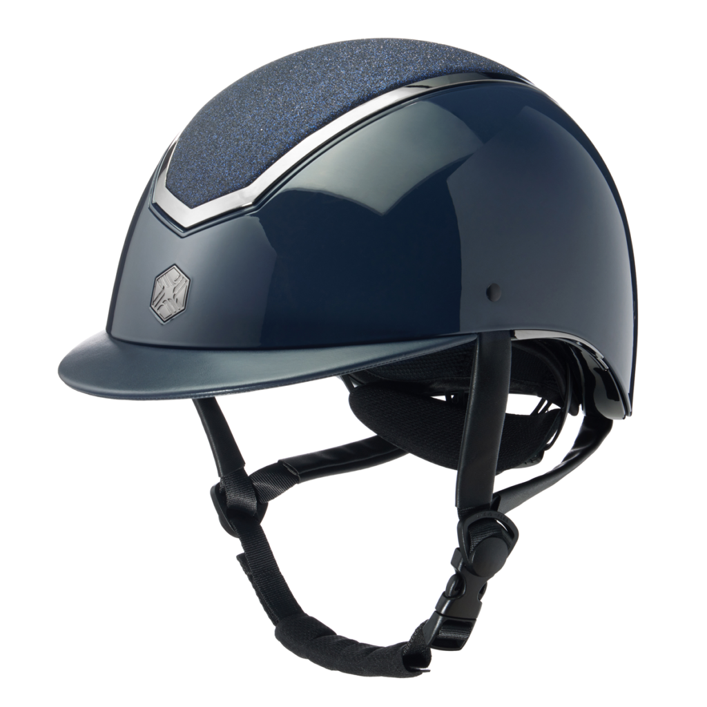 EQX by Charles Owen Kylo Sparkly Riding Hat – Navy Gloss – Elite Equine ...