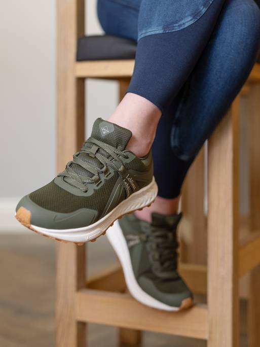 LeMieux Trax Waterproof Trainers Khaki – Elite Equine Tack Emporium