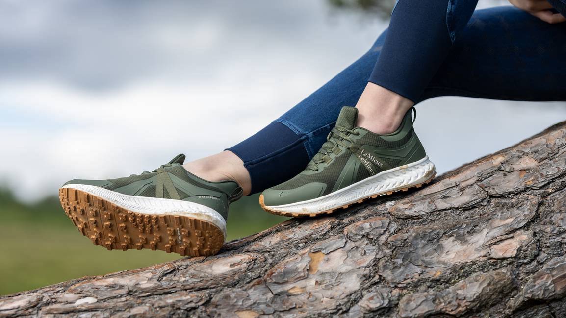 LeMieux Trax Waterproof Trainers Khaki – Elite Equine Tack Emporium